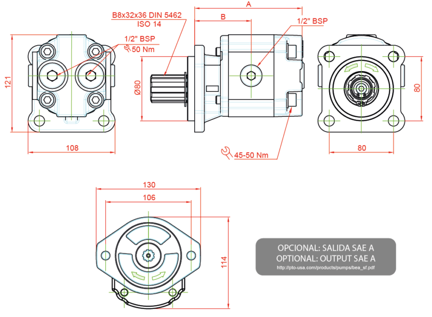 ISO4 - BEA GEAR PUMP (5038606) - Bezares SA - Leading hydraulic ...