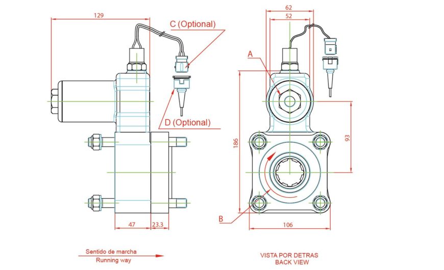 7011804 Kit Adaptador Original PTO ZF N221/10 - Fabricación de equipamiento hidráulico auxiliar ...